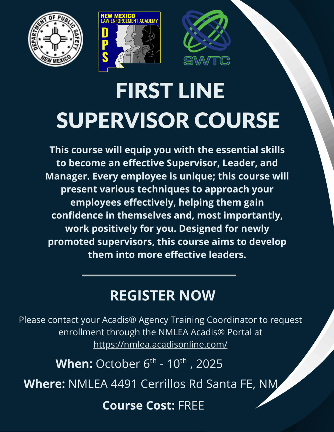 First Line Supervisor Course – Santa Fe - SWTC